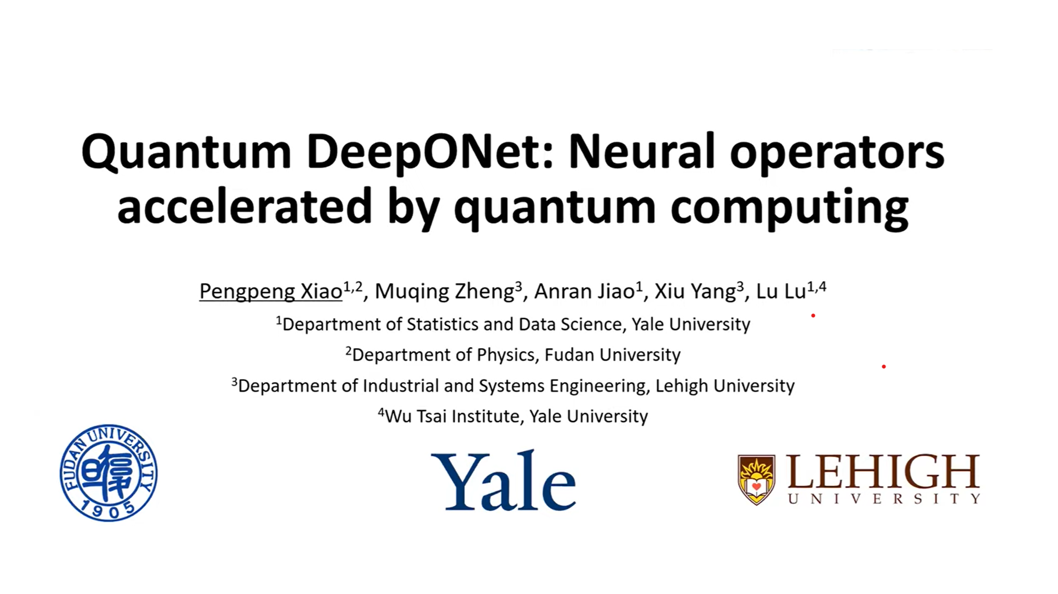 Quantum DeepONet | Pengpeng Xiao